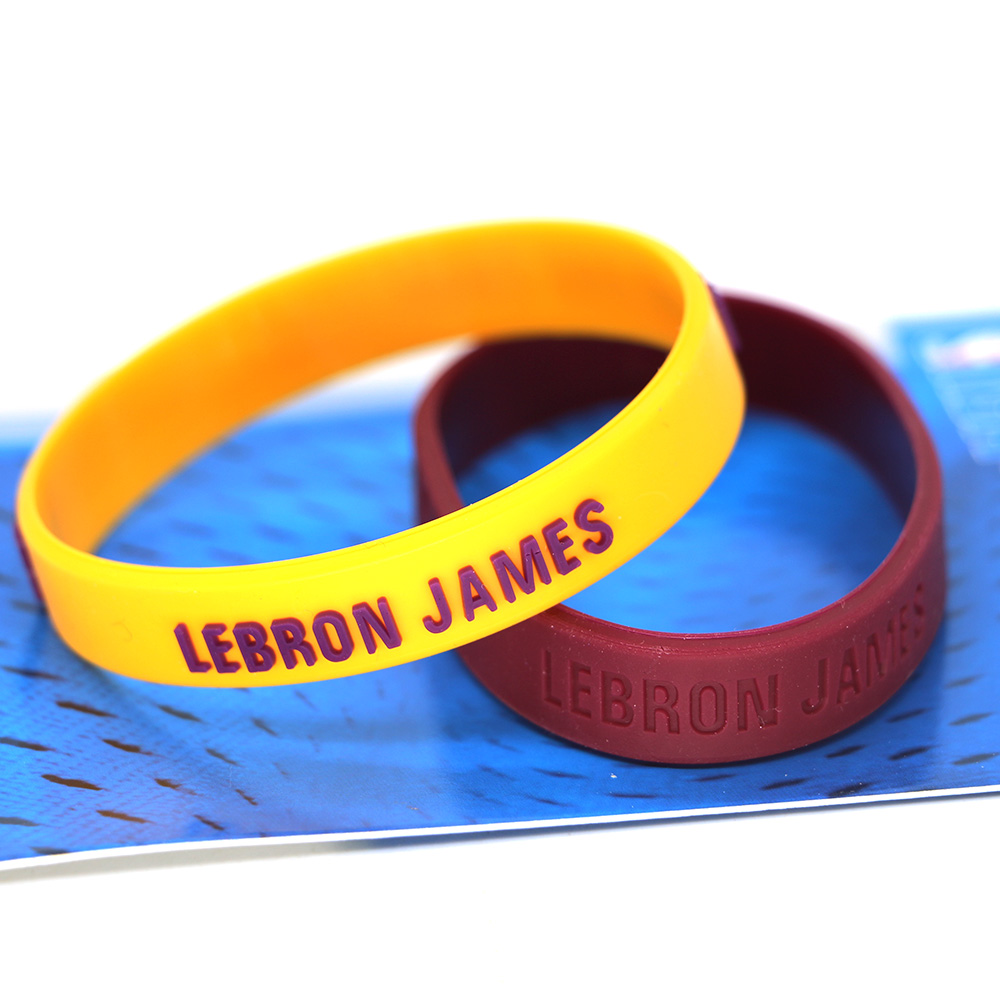 2PCS NBA stars Rubber Bracelet Lebron James sports Bracelet - Bomaoer