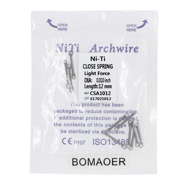 1 pack Dental Orthodontic Niti Close Spring Light Force 0.010 inch 12mm ...