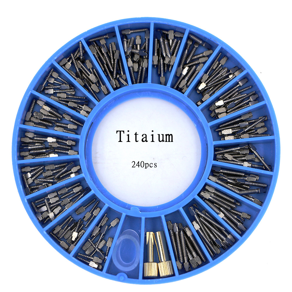 1kit Dental endodontic Assorted Pure Titanium Screw Post 240pcs/box ...
