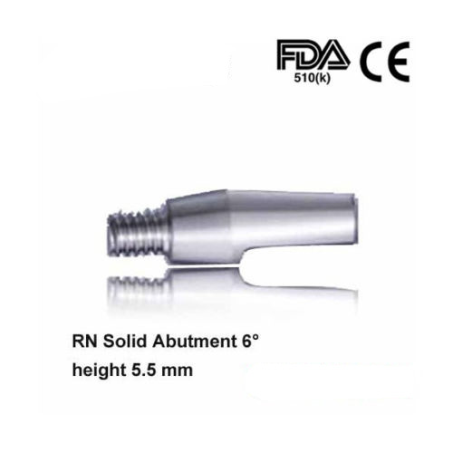 Straumann Compatible RN Solid Abutment 6, height 5.5mm, grey - Bomaoer