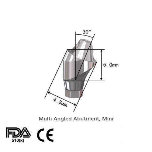 Osstem TSⅢ & Hiossen ETⅢ Compatible Multi-angled abutment φ4.8 Angled ...