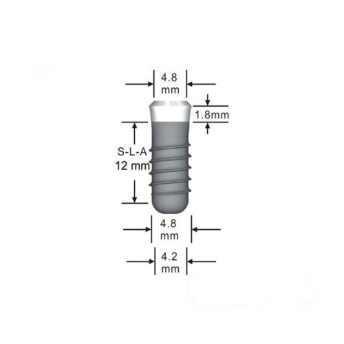 Straumann Compatible Standard Plus Dental D4.8 mm- L12mm (RN D4.8mm ...